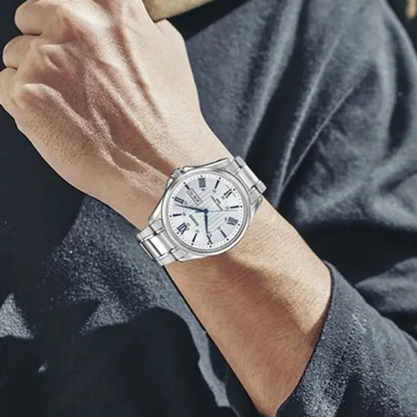 Casio Stainless Steel Analog Watch - Silver