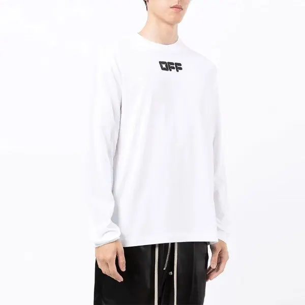 Off-White Fw21 Logo Printing Long Sleeves Loose Fit White