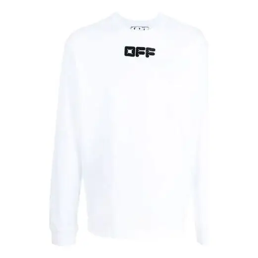 Off-White Fw21 Logo Printing Long Sleeves Loose Fit White - Multi-color