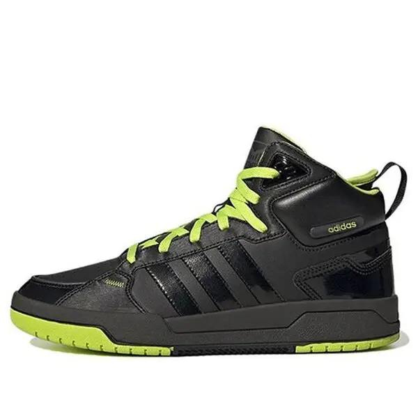 Adidas Neo High Top Lace-up Sneakers - Black/green