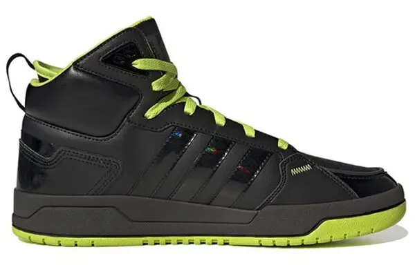 Adidas Neo High Top Lace-up Sneakers - Black/green