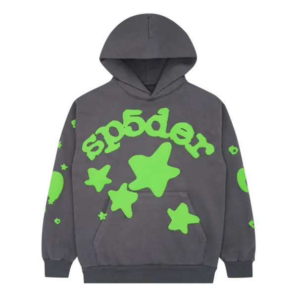 SP5DER Beluga Hoodie - Slate Grey/green