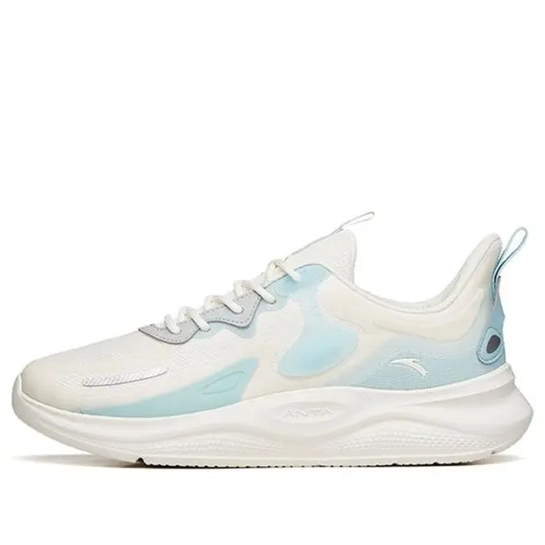 ANTA The Cloud Leather Mesh Sneakers - White/blue