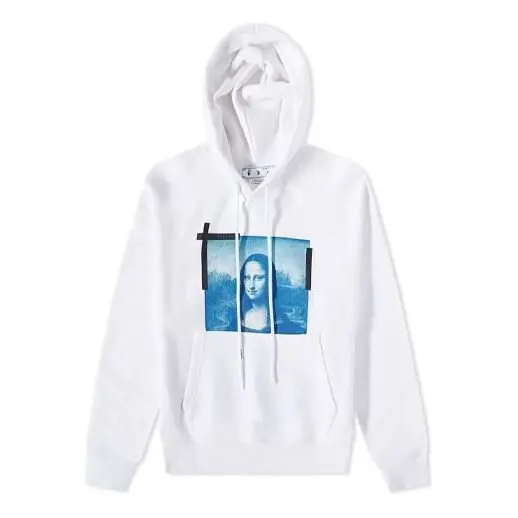Off-White Mona Lisa Print Hoodie - White/blue
