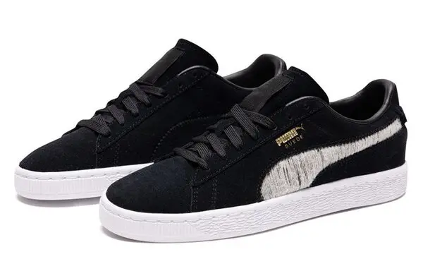 PUMA Suede Ripped Denim Low Top Sneakers