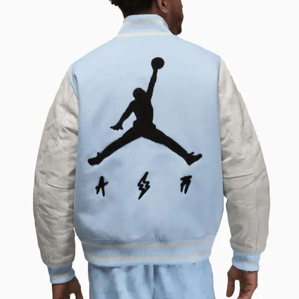 JORDAN X J Balvin Varsity Jacket - Blue/white