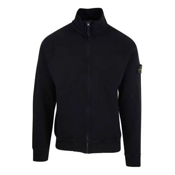 Stone Island Zip Sweatshirt - Black