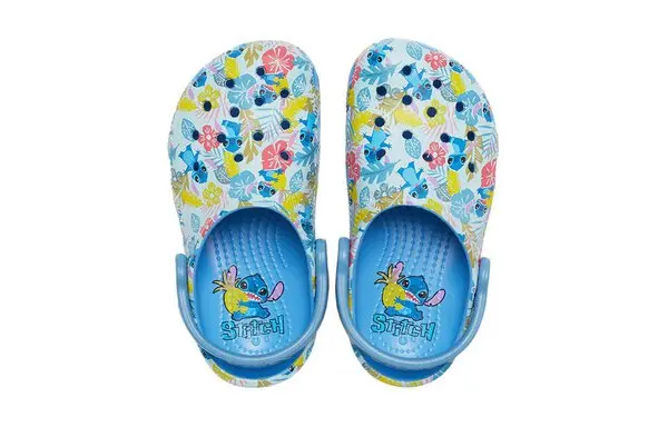 CROCS X Disney Classic Clog "stitch Hawaiian Print - Oxygen