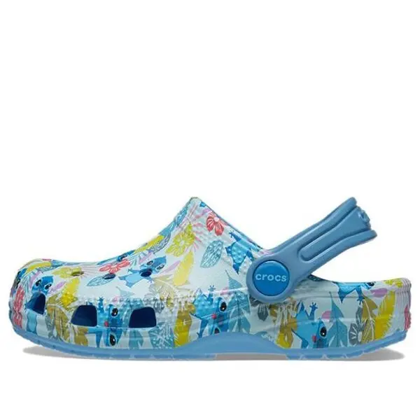 CROCS X Disney Classic Clog "stitch Hawaiian Print - Oxygen