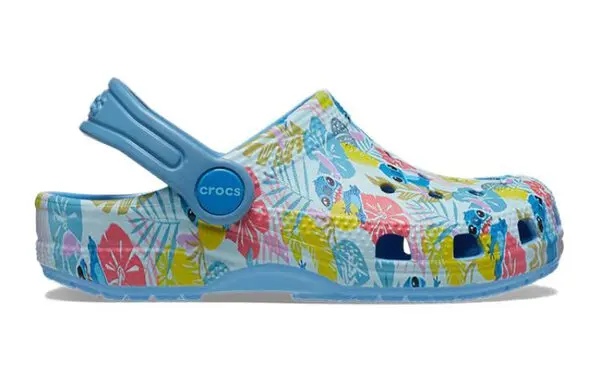 CROCS X Disney Classic Clog "stitch Hawaiian Print - Oxygen