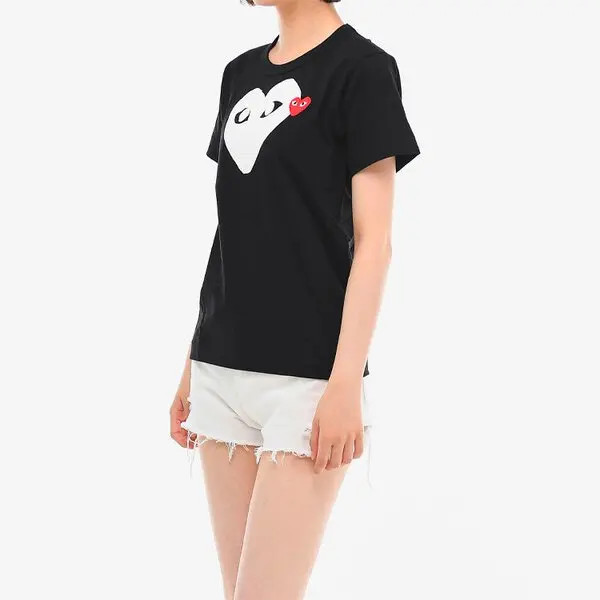Play Comme Des Garcon Emblem Heart T-shirt - Black