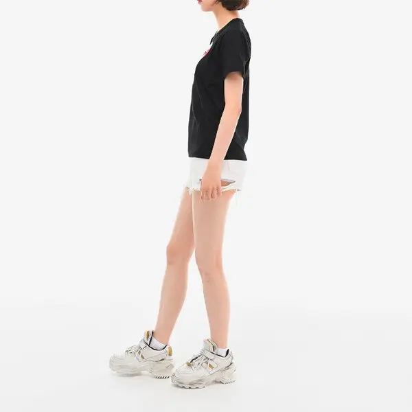 Play Comme Des Garcon Emblem Heart T-shirt - Black