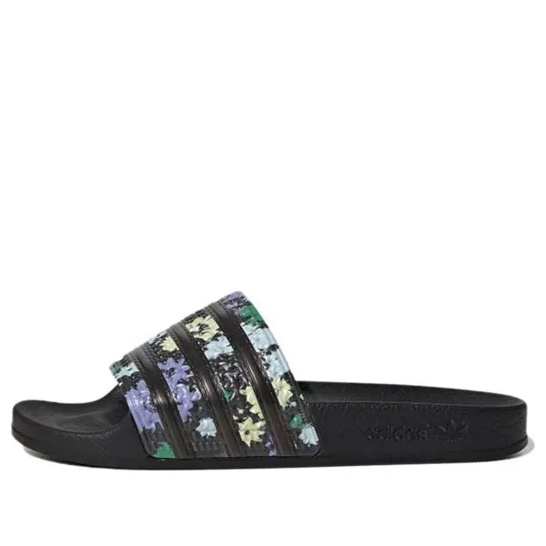 Adidas Adilette Slide "floral - Black