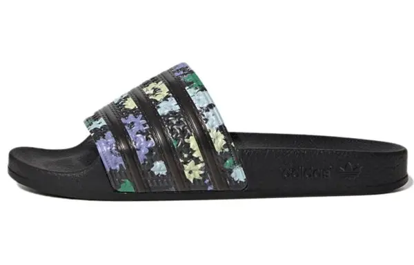 Adidas Adilette Slide "floral - Black