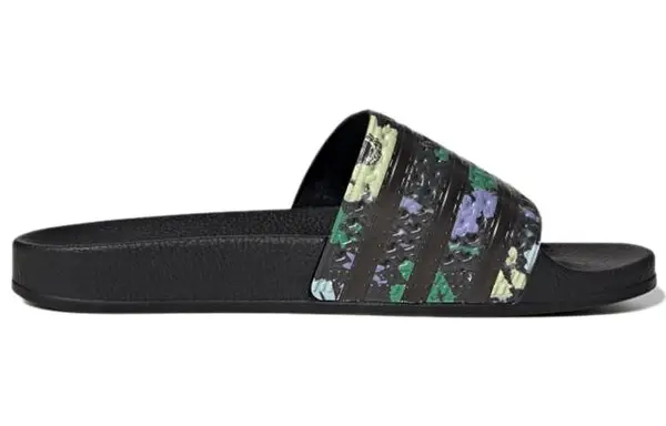 Adidas Adilette Slide "floral - Black