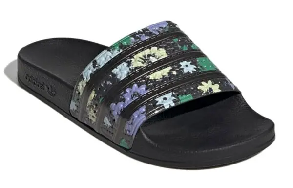 Adidas Adilette Slide "floral - Black