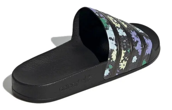 Adidas Adilette Slide "floral - Black