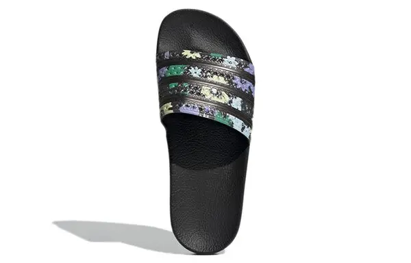 Adidas Adilette Slide "floral - Black
