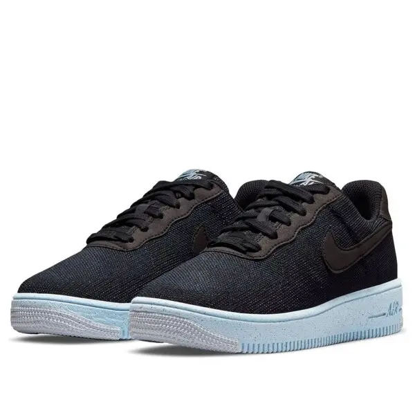 Nike Force 1 Crater Flyknit Sneakers - Black/blue