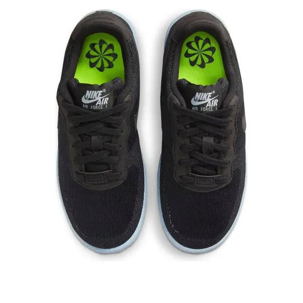 Nike Force 1 Crater Flyknit Sneakers - Black/blue
