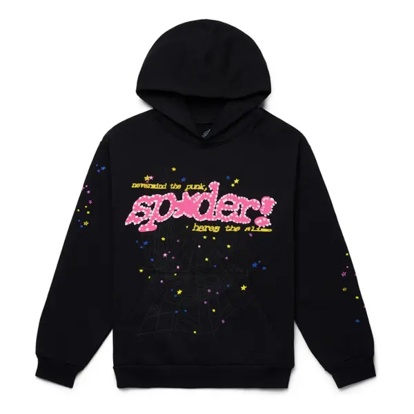 SP5DER P*nk V2 Hoodie - Black/pink