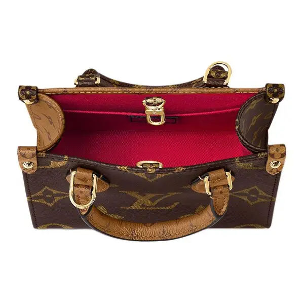 LOUIS VUITTON Onthego Bb Monogram Reverse Canvas Handbag