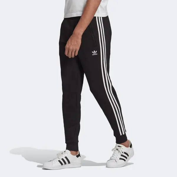 Adidas Originals Classic Side Stripe Bundle Feet Casual Running Sports Pants - Black