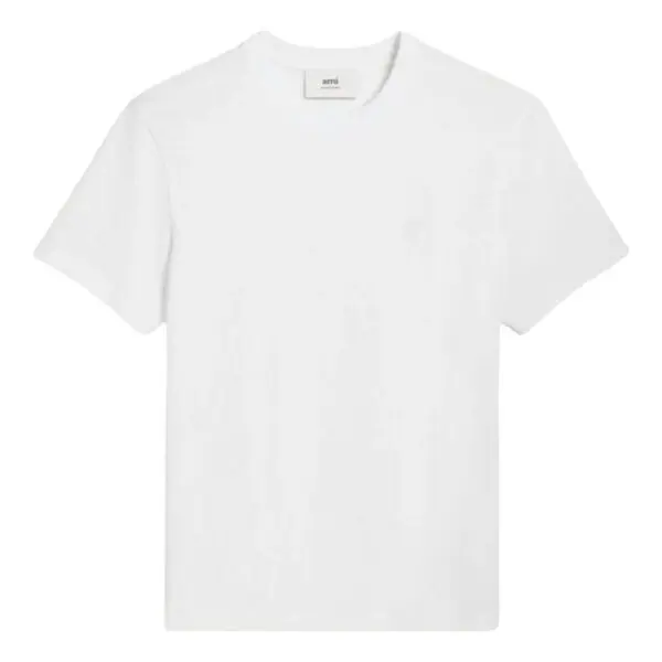 AMI Paris Tone-on-tone Heart Logo T-shirt - White