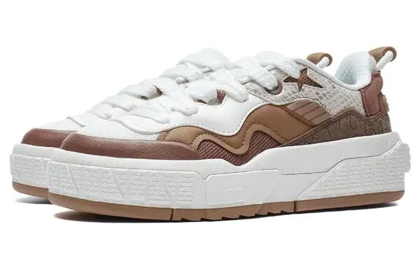 LI-NING 001 Unblock Sneakers - White/brown