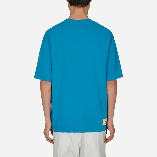 JORDAN X Union Crossover Solid Color Alphabet Pattern Cartoon Printing Round Neck Short Sleeve Us Edition Blue - Default Color