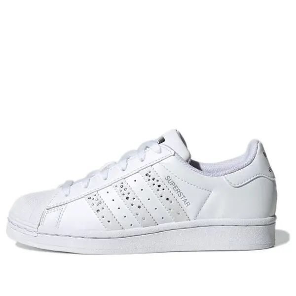Adidas Superstar 'white Sparkle' Sneakers - Cloud White/cloud White/silver Metallic