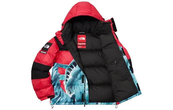 Supreme X The North Face Statue Of Liberty Mountain Jacket - Red