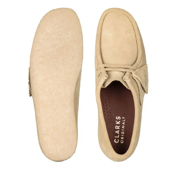Clarks Wallabee "maple Suede" Slip-on - Beige