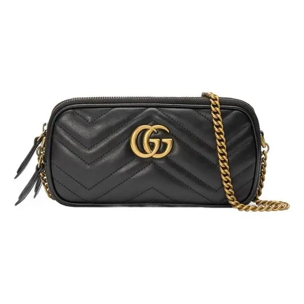 Gucci Gg Marmont Mini Shoulder Bag - Black