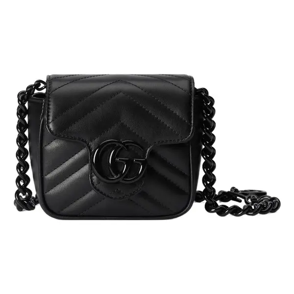 Gucci Gg Marmont Quilted Leather Belt Bag - Black