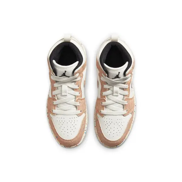 JORDAN 1 Mid Se "brushstroke Paint Splatter - White/black/brown