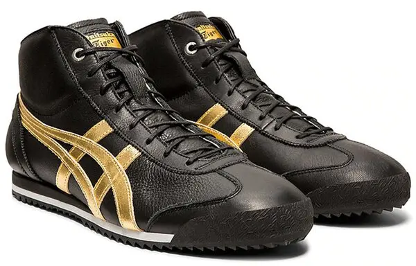 Onitsuka Tiger Mexico 66 Sd Mr High-top Sneakers In Black And Gold - Black/gold