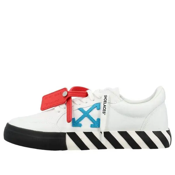 Off-White Low Vulcanized Canvas Sneaker - White/blue/black