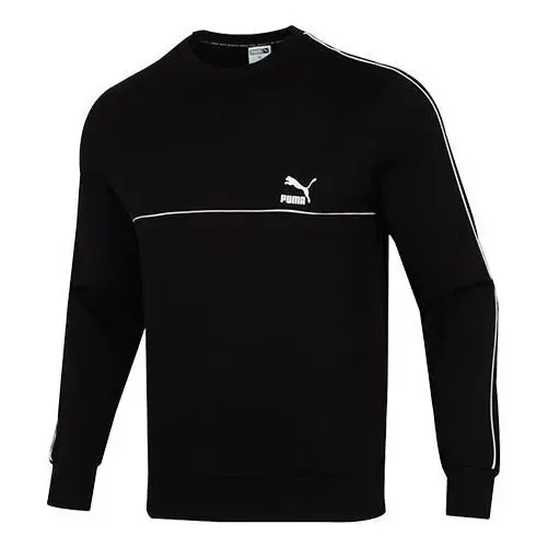 PUMA Clsx Piped Crew Pullover - Black