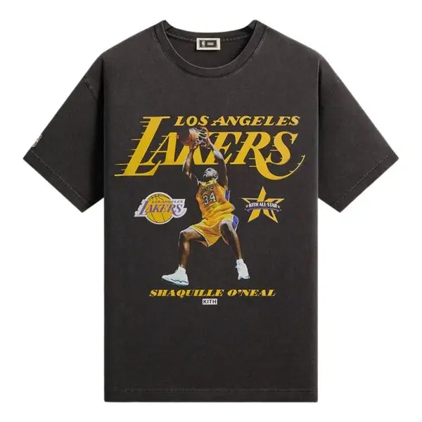 Kith For Nba All-star Los Angeles Lakers Shaquille O'neal Vintage T-shirt - Black