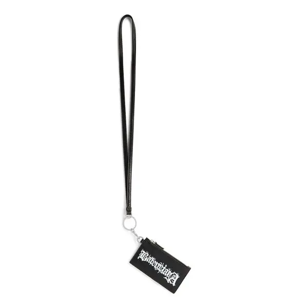 Balenciaga Cash Card Case On Keychain Diy Metal - Black