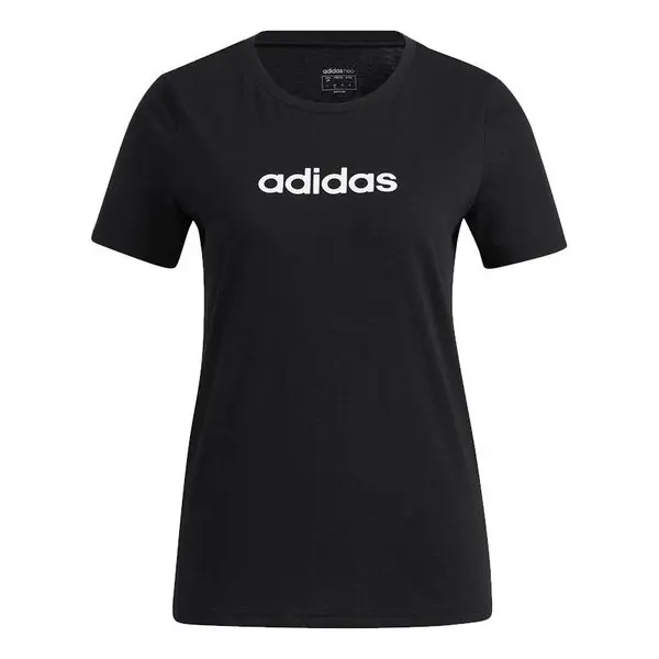 Adidas Neo Essentials Logo Print T-shirt - Black