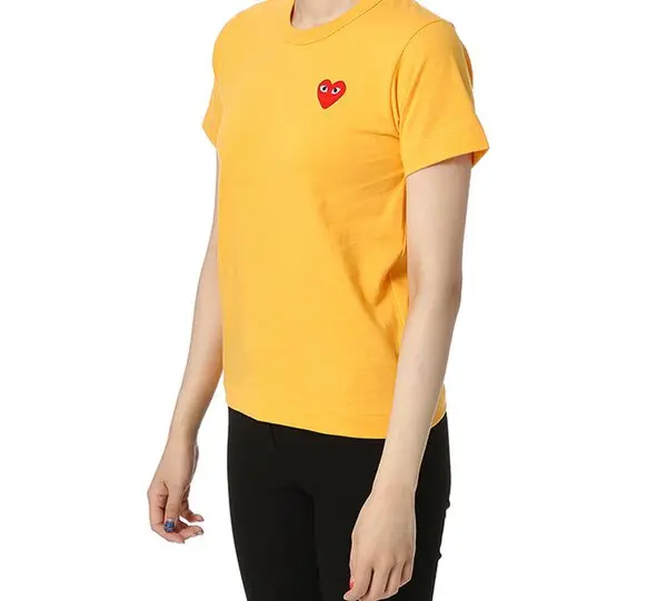Play Comme Des Garcon Mini Logo T-shirt - Yellow
