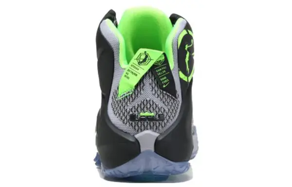 Nike Lebron 12 "dunkman" Athletic Sneakers - Grey/green