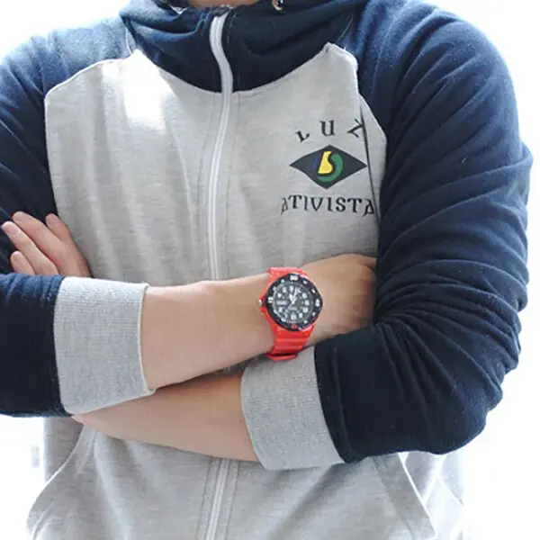 Casio Analog Sports Watch With Strap - Red