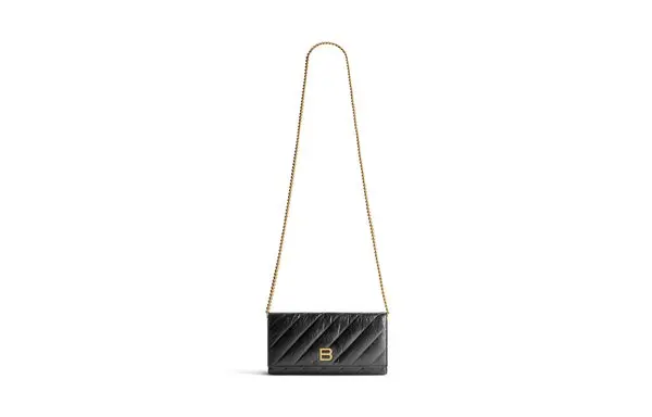 Balenciaga Crush Wallet On Chain Quilted