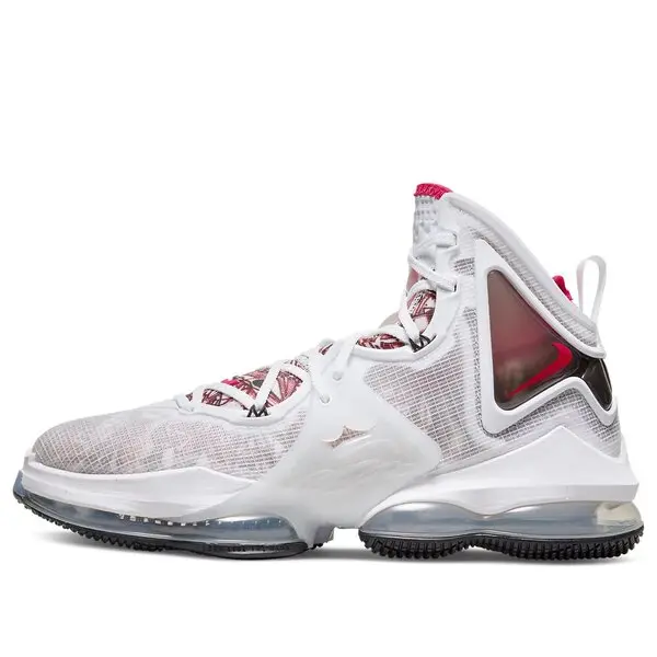 Nike Lebron 19 'sketch' High Top Athletic Sneakers - White/red