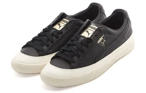 PUMA Clyde Casual Lace-up Sneakers - Black/white