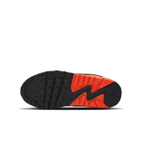 Nike Max 90 Leather Sneakers - Black/gray/orange
