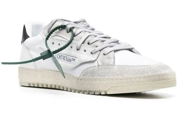 Off-White Vulcanized 5.0 Low Top Distressed Sneaker - White/black